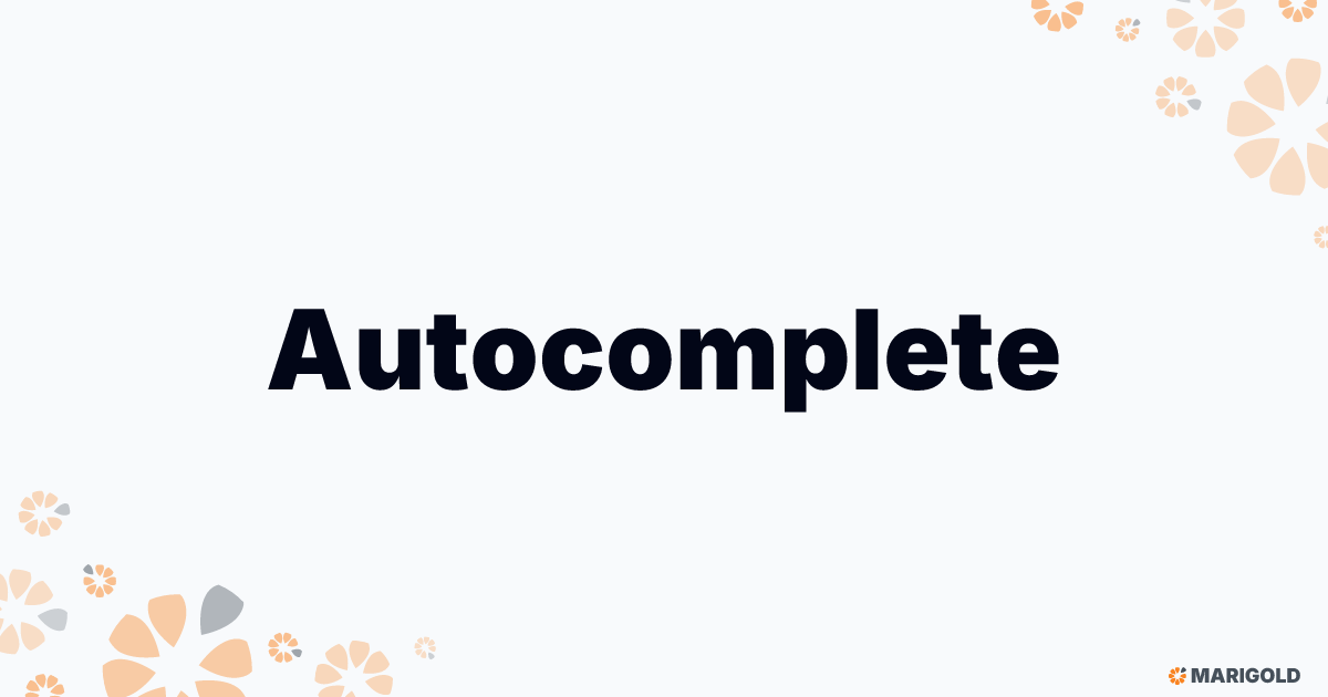 Autocomplete